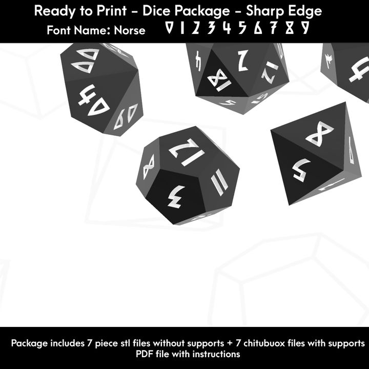3D Printable Dice Masters – Ready to Print - 7 Piece Set – Presupported ...