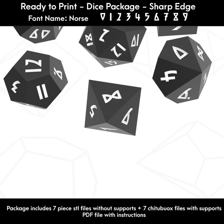 3D Printable Dice Masters – Ready to Print - 7 Piece Set – Presupported ...