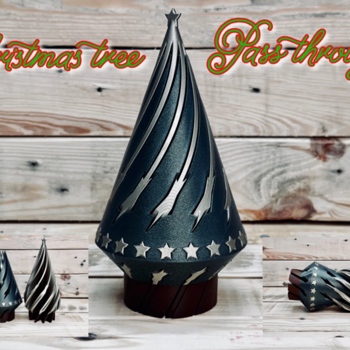 3D Printable Christmas Tree Pass Through illusion by ENIQUE3D