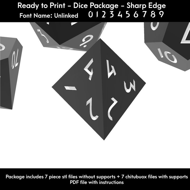 3D Printable Dice Masters – Ready to Print - 7 Piece Set – Presupported ...