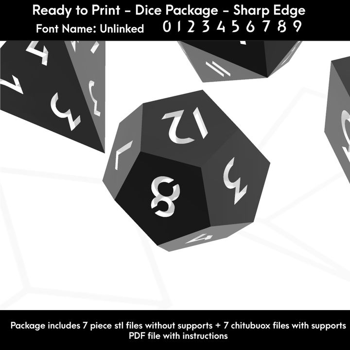 3D Printable Dice Masters – Ready to Print - 7 Piece Set – Presupported ...