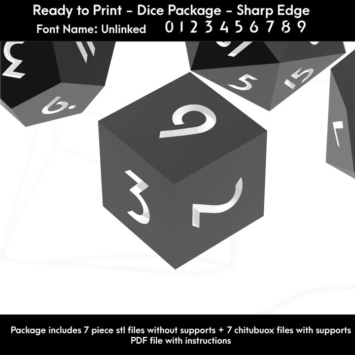 3D Printable Dice Masters – Ready to Print - 7 Piece Set – Presupported ...
