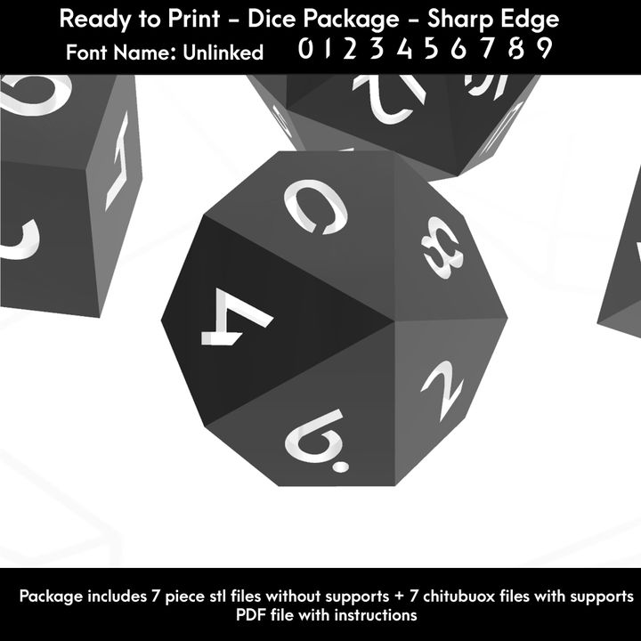 3D Printable Dice Masters – Ready to Print - 7 Piece Set – Presupported ...