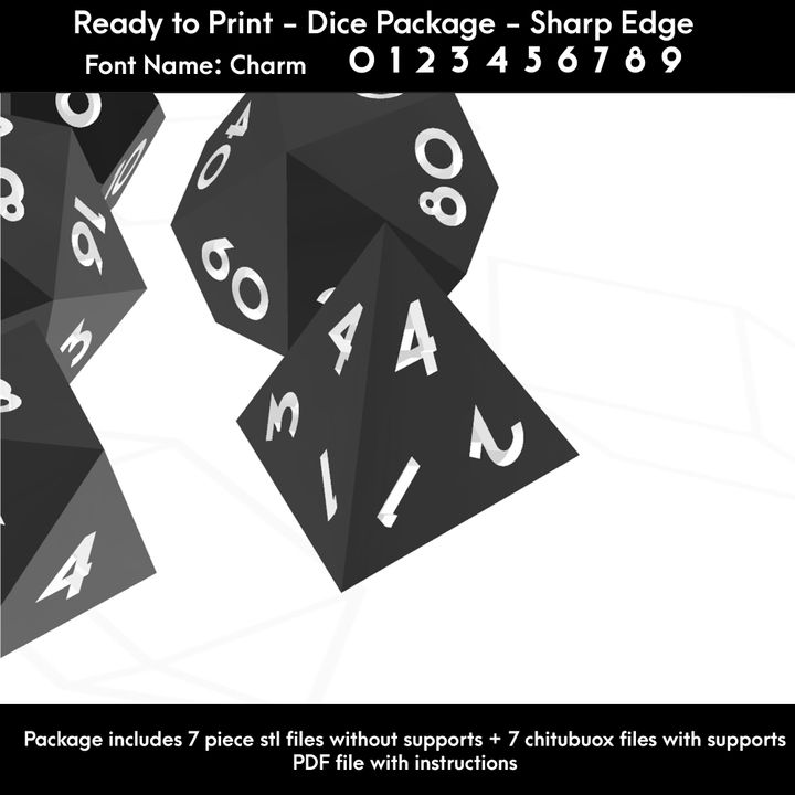 3D Printable Dice Masters – Ready to Print - 7 Piece Set – Presupported ...