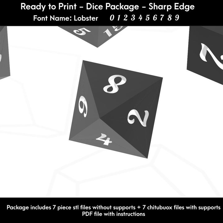 3D Printable Dice Masters – Ready to Print - 7 Piece Set – Presupported ...