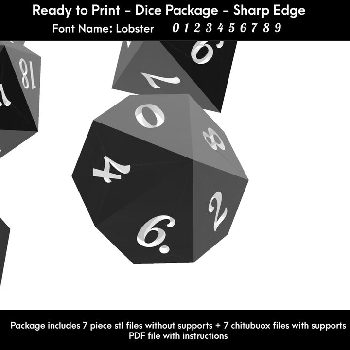 3D Printable Dice Masters – Ready to Print - 7 Piece Set – Presupported ...