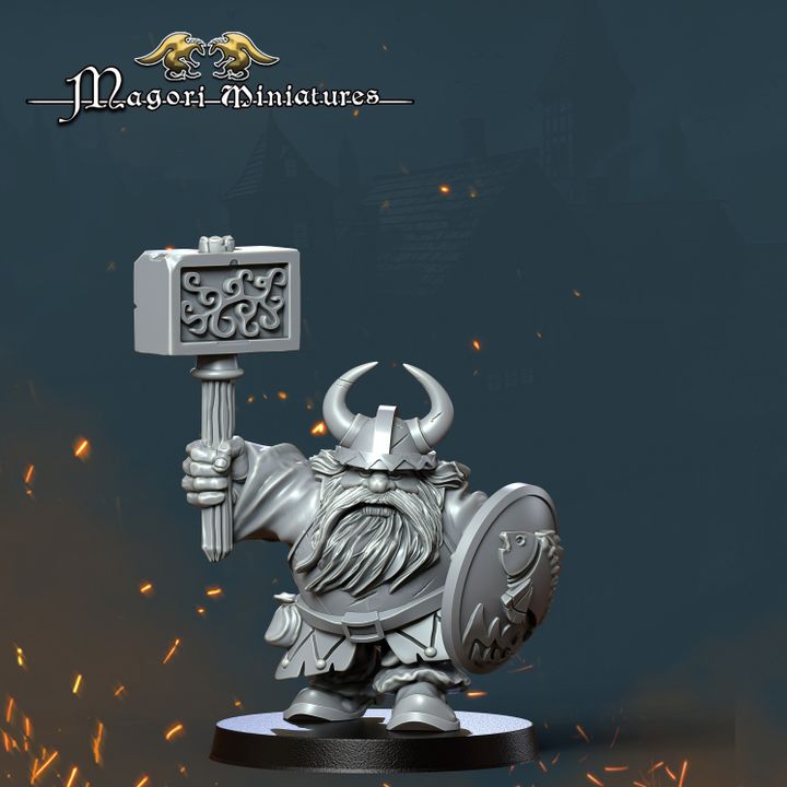3D Printable Dwarf Clansmen by Magori Minaitures