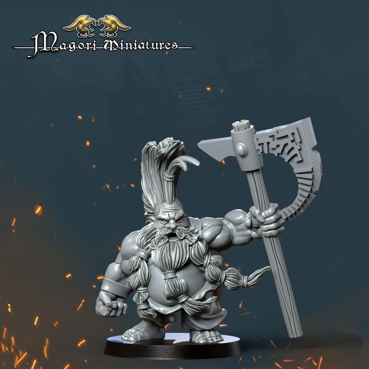 3D Printable Dwarf Slayer by Magori Minaitures