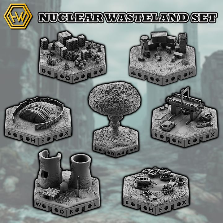 3D Printable Nuclear Wasteland Set by Hexworld