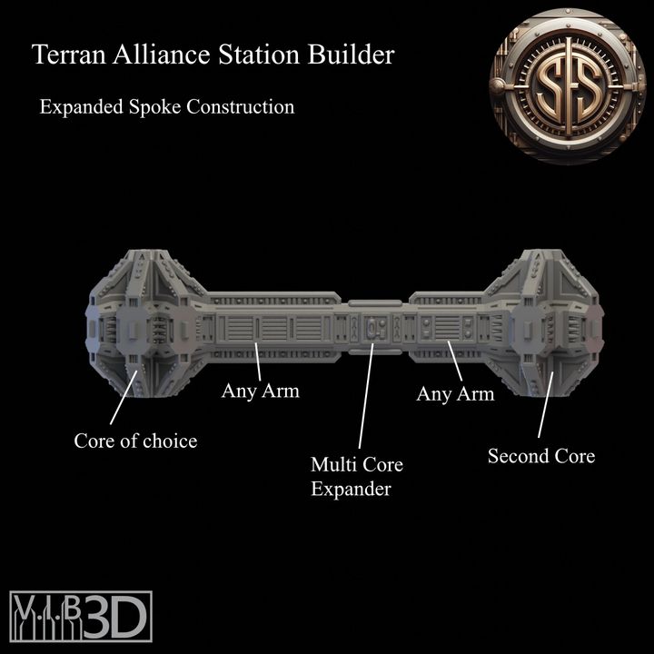 3D Printable Terran Alliance Station Builder by Soul Forge Studio