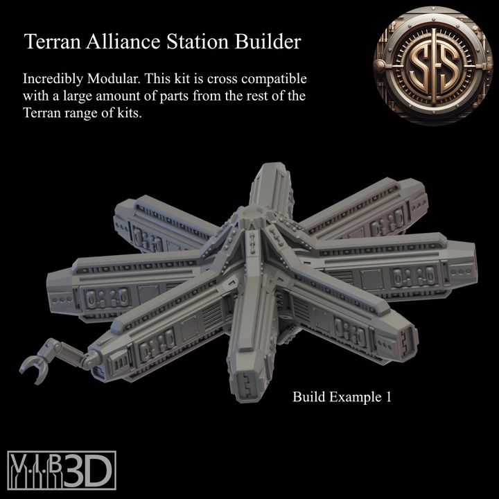 3D Printable Terran Alliance Station Builder by Soul Forge Studio