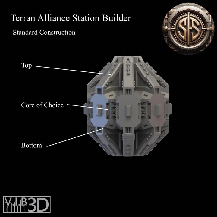 3D Printable Terran Alliance Station Builder by Soul Forge Studio