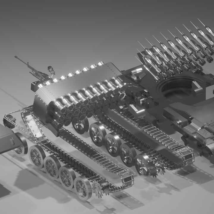 3D Printable Chinese GSL 110B mine clearing and mine laying vehicle by ...