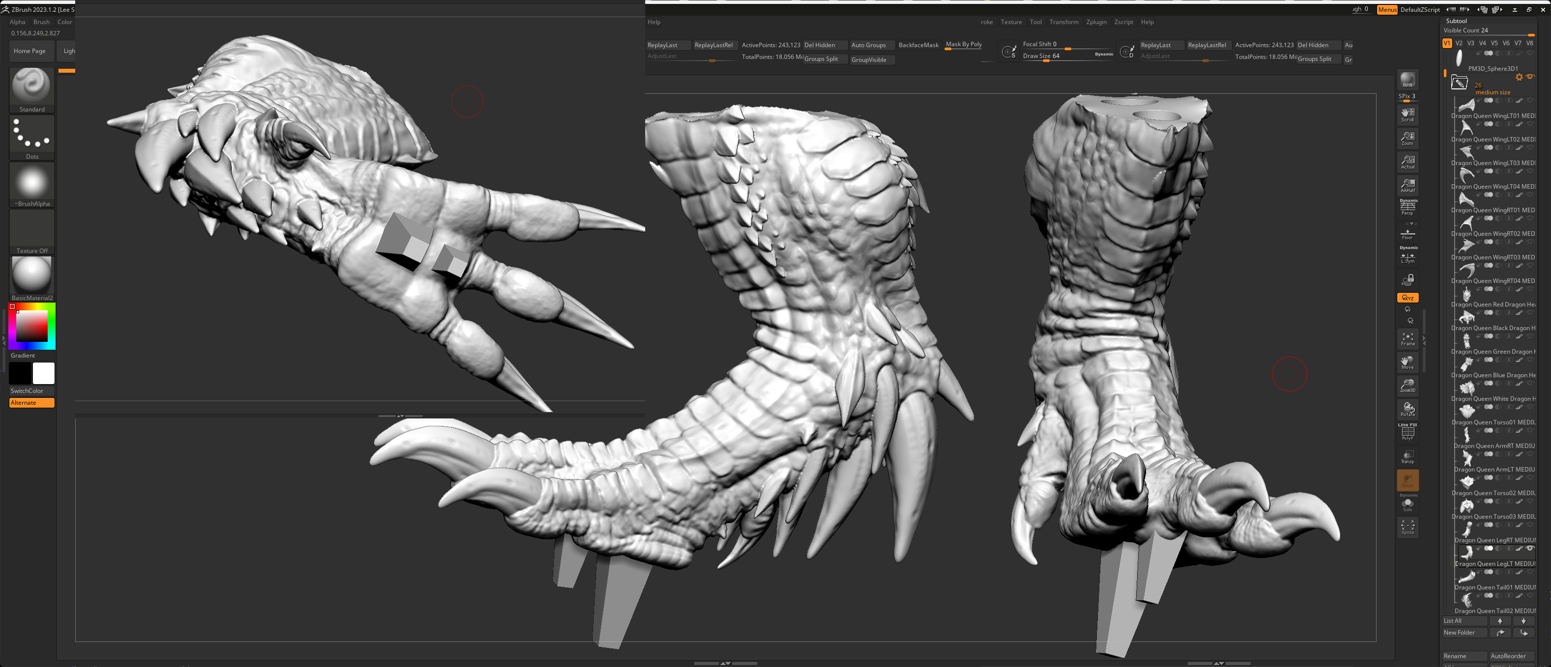 3D Printable DRAGON QUEEN (small/medium printer size/ 200mm tall-375mm ...