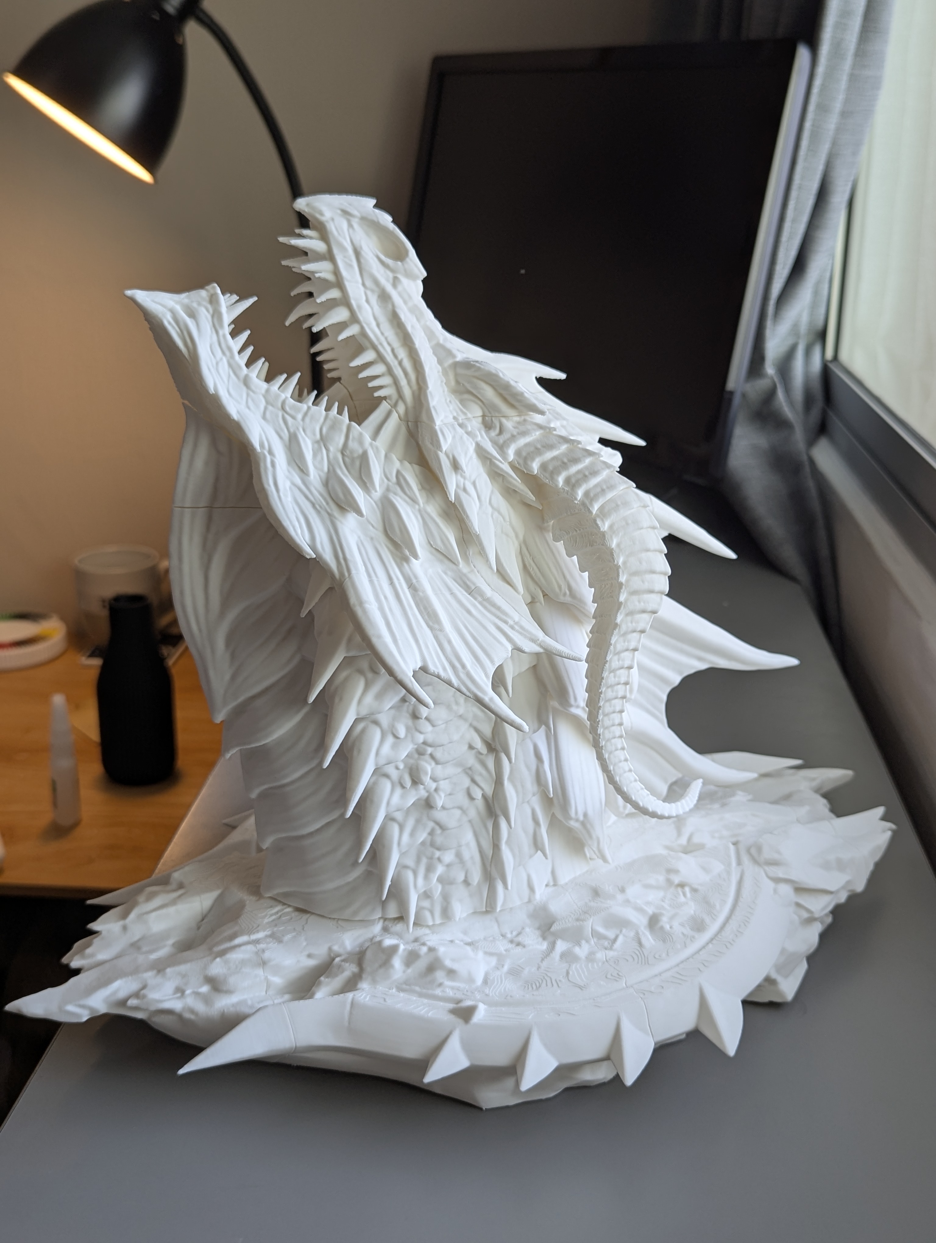 3D Printable Red Dragon (Mounted Head 1 of 5 prismatic dragons) by Mini ...