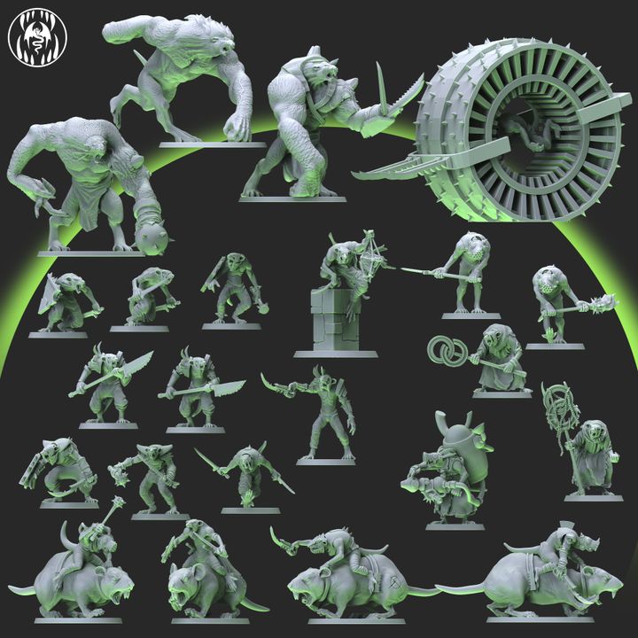 3D Printable The Tainted Ratmen, OPR Compatible Armie of Ratmen by ...
