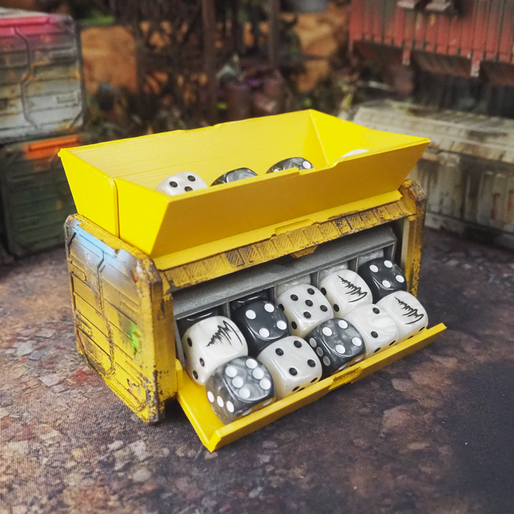 3D Printable Rapid Fire Dicebox 16mm by Mike hancox