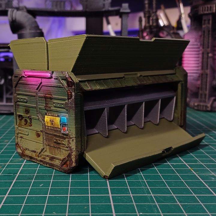 3D Printable Rapid Fire Dicebox 16mm by Mike hancox