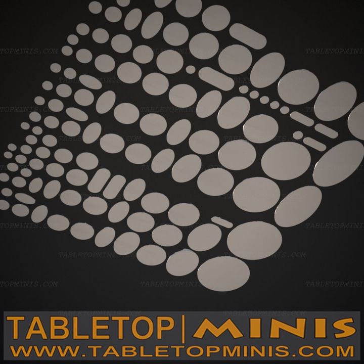 3D Printable Ancient Ruin Circular Toppers Bundle by TableTopMinis