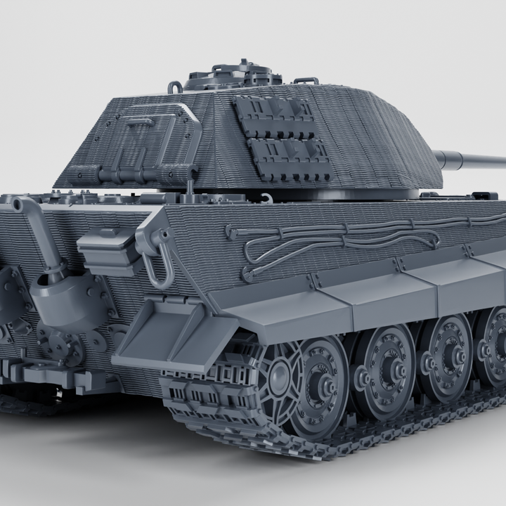 3D Printable Tiger II Ausf.B Zimmerit (Sd.Kfz.182, King Tiger) Henschel ...