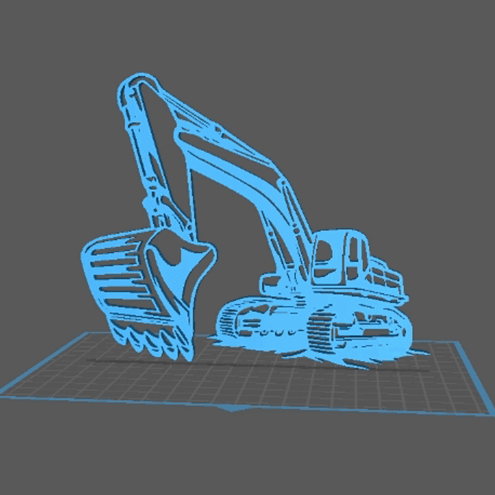 3D Printable Excavator by Paul Wust
