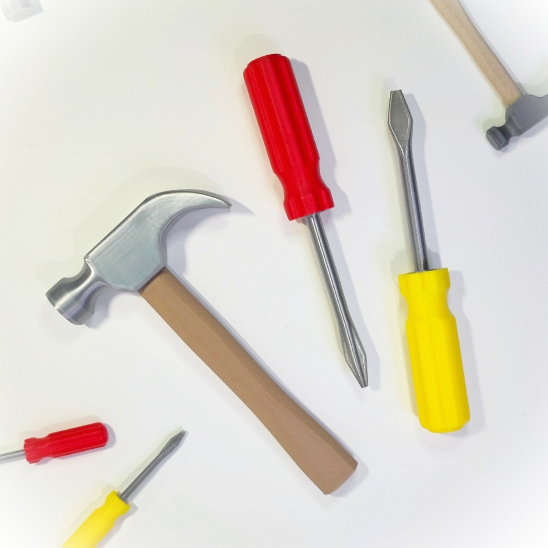 3D Printable Mini Hand Tool Set :: Simple Construction Toys by ...