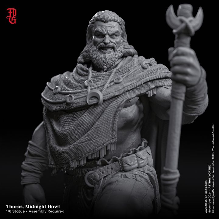 3D Printable Thoros, Midnight Howl (1/6 Statue) by Flesh of Gods