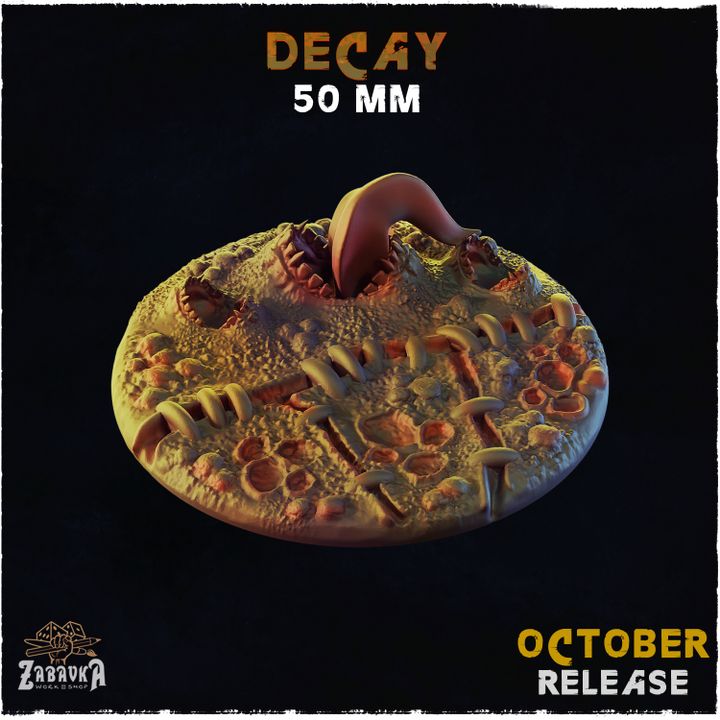 3D Printable Decay - Bases & Toppers (Small Set) by Zabavka Workshop