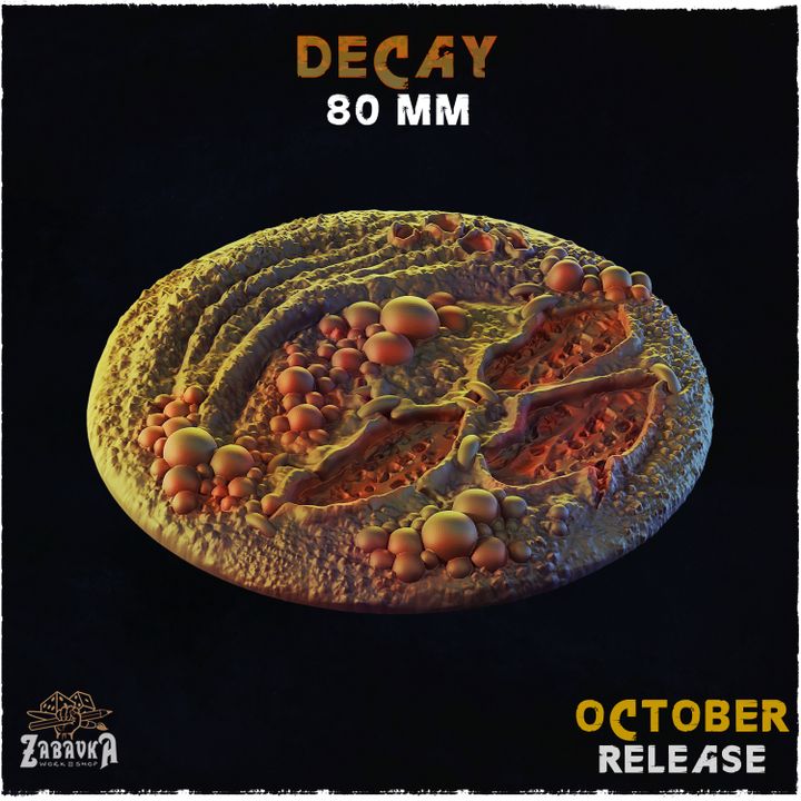 3D Printable Decay - Bases & Toppers (Big Set++) by Zabavka Workshop