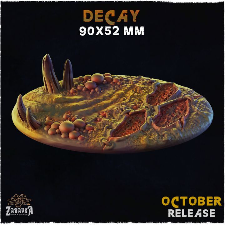 3D Printable Decay - Bases & Toppers (Big Set++) by Zabavka Workshop