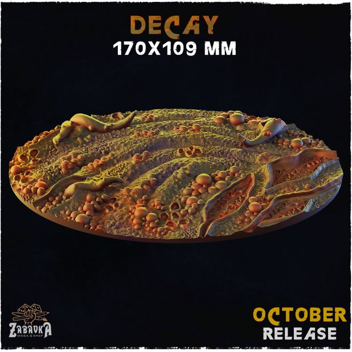 3D Printable Decay - Bases & Toppers (Big Set++) by Zabavka Workshop