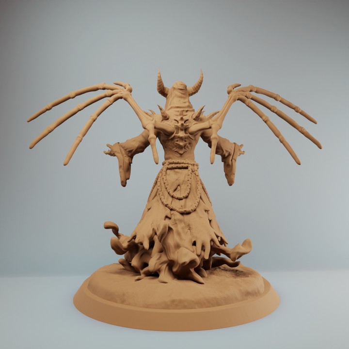 3D Printable Lich undead skeleton ghost with wings - 2 models pre ...