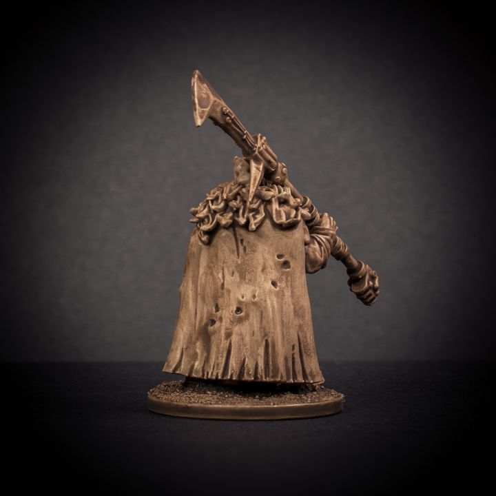 3D Printable Ash Wastes Nomad Guard with Glaive by Knucklebones Miniatures