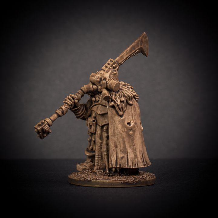 3D Printable Ash Wastes Nomad Guard with Glaive by Knucklebones Miniatures