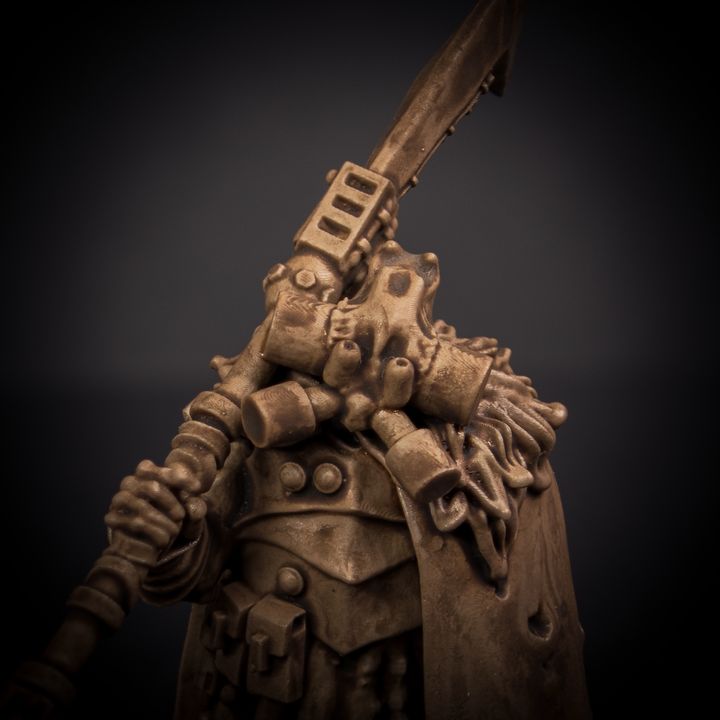 3D Printable Ash Wastes Nomad Guard with Glaive by Knucklebones Miniatures