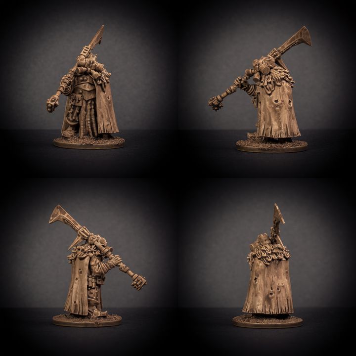 3D Printable Ash Wastes Nomad Guard with Glaive by Knucklebones Miniatures