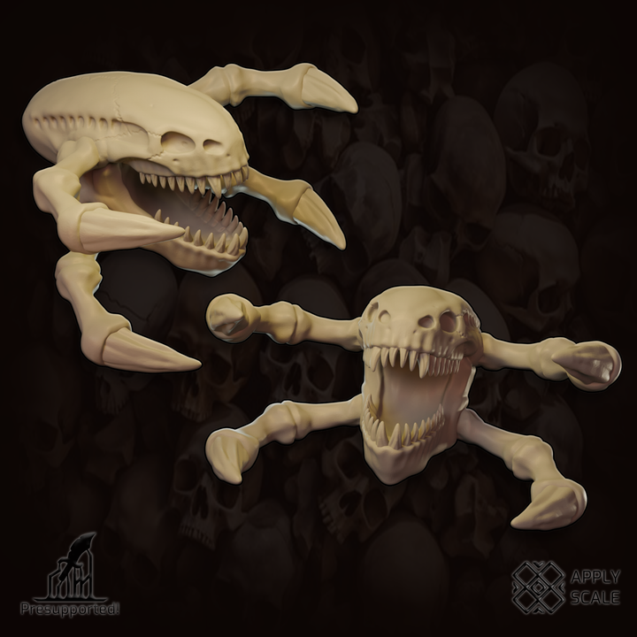 3D Printable Alien xeno dragons skulls basing bits by Apply Scale
