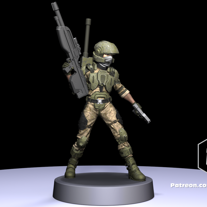 3D Printable 1:48 Scale Halo UNSC Marine Miniatures - 3D Print Files by ...