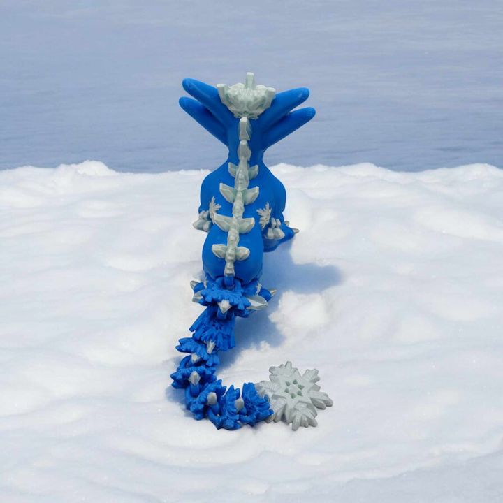 3D Printable Snow Dragon Articulating by The Dragon's Den