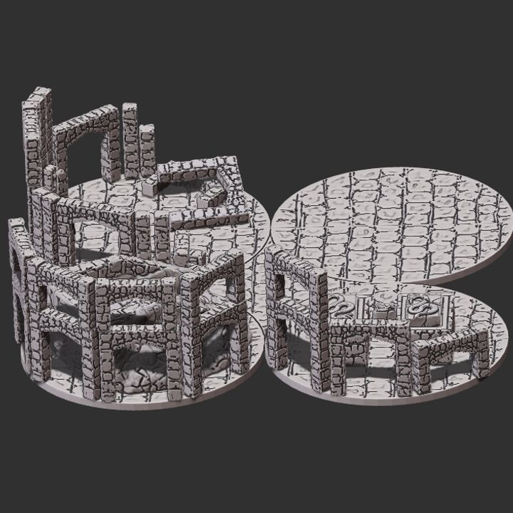 3D Printable Cursed Ruins Terrain by Sculpting George