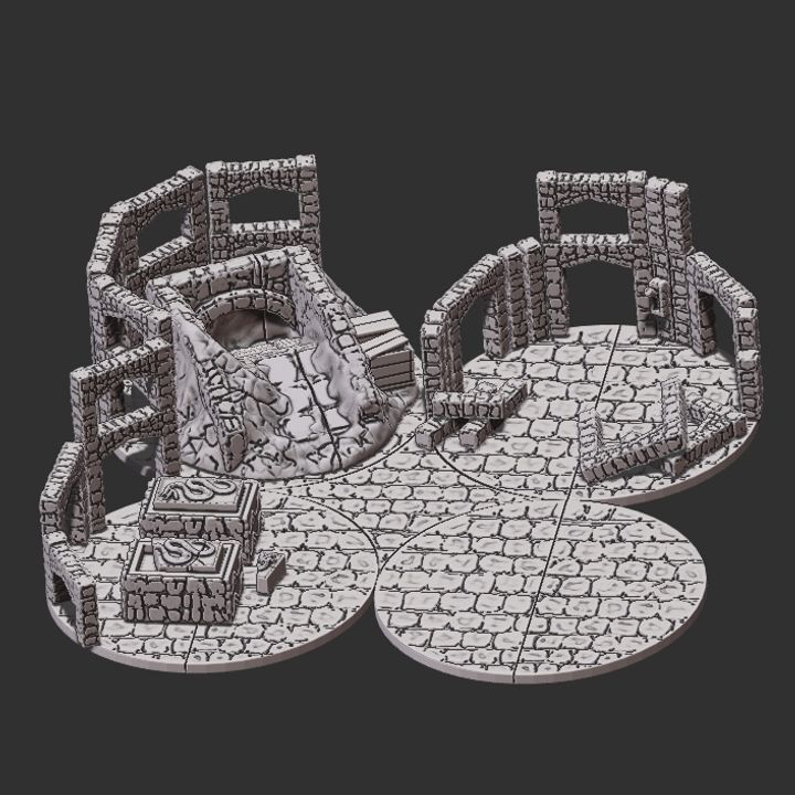3D Printable Cursed Ruins Terrain by Sculpting George