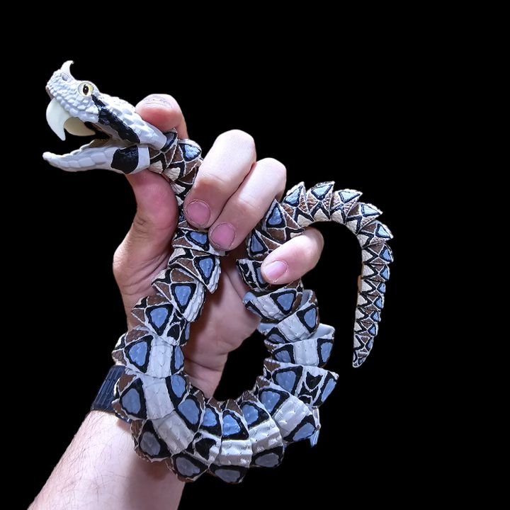 3D Printable Gaboon Viper - Articulated Snake by RAKI-BOX