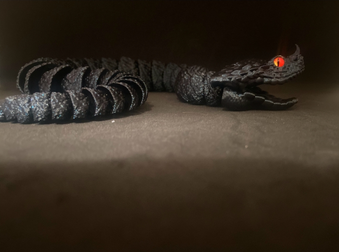 3D Printable Gaboon Viper - Articulated Snake by RAKI-BOX
