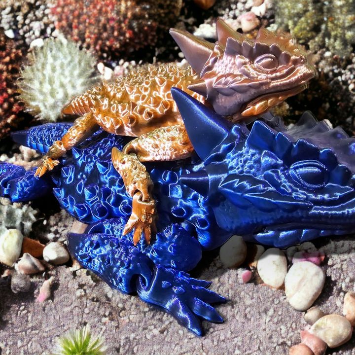 3D Printable Texas Horned Lizard - Horny Toad by RAKI-BOX