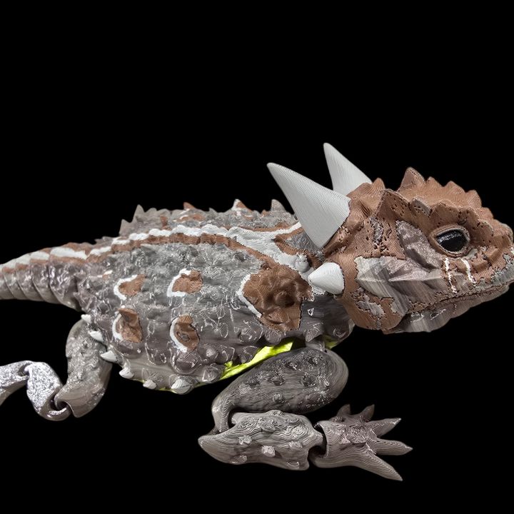 3D Printable Texas Horned Lizard - Horny Toad by RAKI-BOX