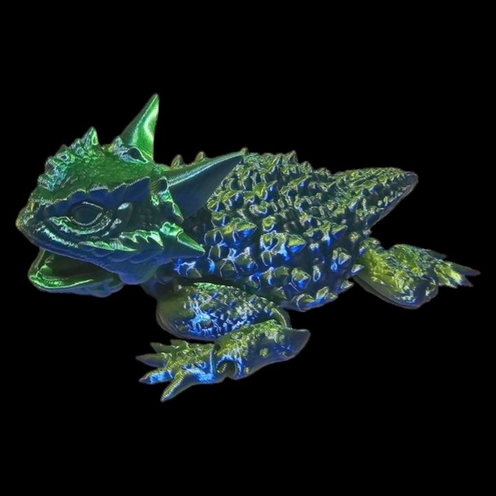 3D Printable Texas Horned Lizard - Horny Toad by RAKI-BOX