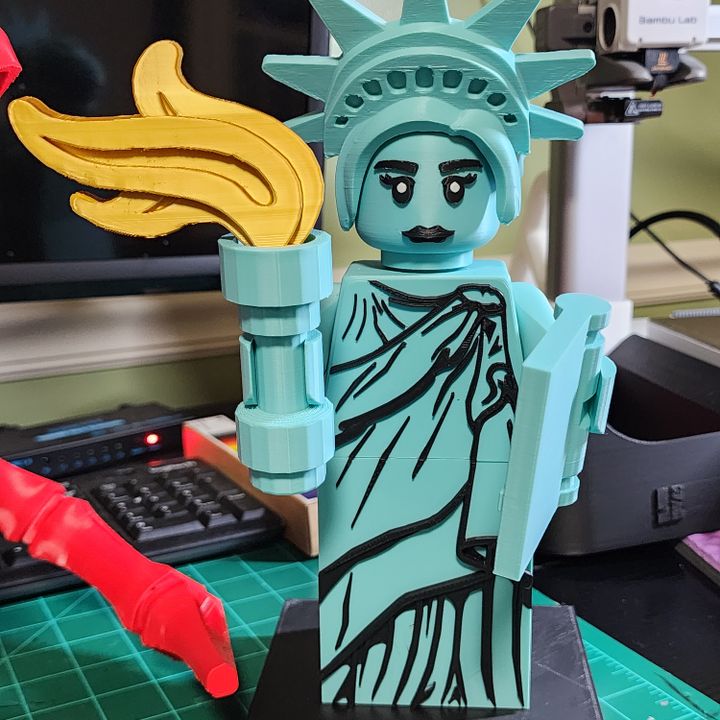 3D Print of Statue of Liberty Brick by jrherald420