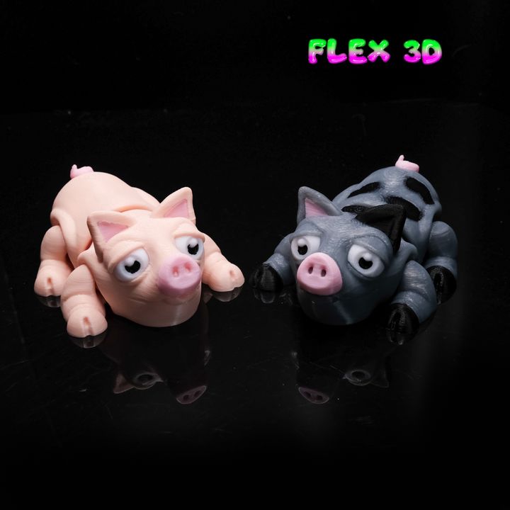 3D Printable Flex 3D Piglet Chunky by Flex 3D
