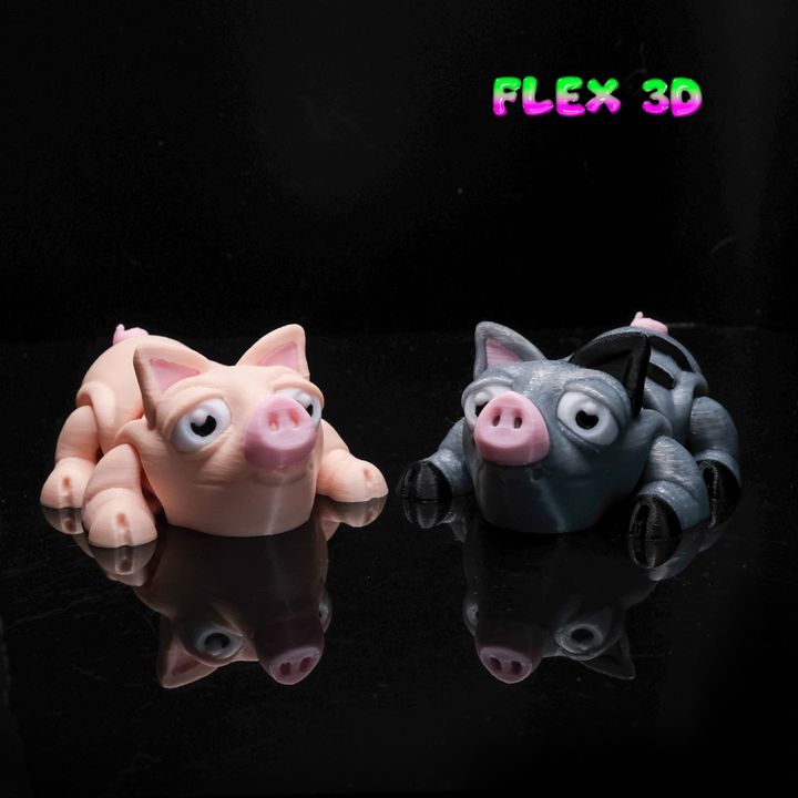 3D Printable Flex 3D Piglet Chunky by Flex 3D