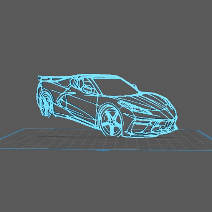 3D Printable Chevrolet - Corvette C8 by Paul Wust